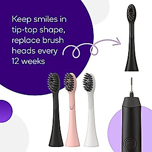 BURST Toothbrush Heads - Genuine BURST Electric Toothbrush Replacement Heads for BURST Sonic Toothbrush – Ultra Soft Bristles for Deep Clean, Stain & Plaque Removal - 3-Pack, Rose Gold