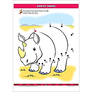 School Zone - Dot-to-Dots Numbers Workbook - 32 Pages, Ages 3 to 5, Preschool to Kindergarten, Connect the Dots, Numerical Order, Coloring, and More (School Zone Activity Zone® Workbook Series)