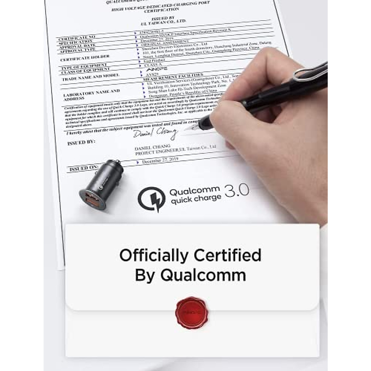 Fast Car Charger Adapter, 36W Super Mini AINOPE USB Car Charger Fast Charging [with 3.3ft USB C Cable] Dual QC3.0 All Metal Phone Charger Car Compatible with S21/S20/S10/S9, iPhone 13/12/11 pro/X/8