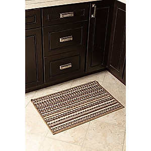 DII Fashion Contemporary Area Rug Non-Skid, Perfect for Bedroom, Living Room, Kitchen, Laundry, Washroom, Mudroom, Loft or Office, 20x30, Multi-Stripe