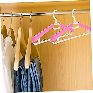 HOMSFOU 10pcs Adjustable Hanger Hangers Travel Clothes Hanger Wide Shoulder Coat Hanger Hangars Multi-Functional Pants Rack Suit Hanger Plastic Hanger Women's Hook up Broad Shoulders Abs
