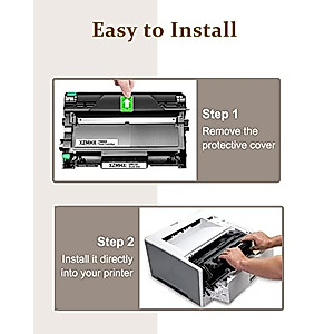 XZMHX Compatible Drum Unit and Toner Cartridge Replacement for Brother TN660 TN 660 TN630 TN 630 DR630 DR 630 High Yield for HL-L2300D HL-L2380DW DCP-L2540DW MFC-L2740DW Printer (DR630+TN660)