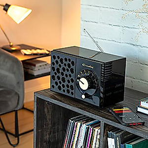 Crosley CR3042A-BK Maverick Portable AM/FM Radio with Bluetooth Receiver, Black