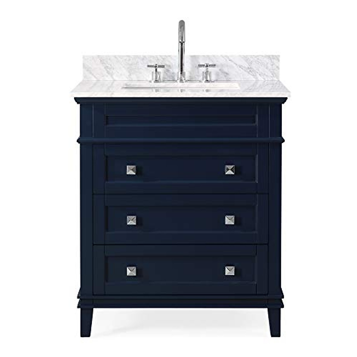 30" Felix Modern Style Navy Blue Bathroom Vanity 1810-V30NB-BS