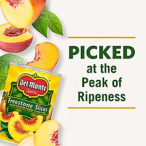 Del Monte Canned Sliced Peaches in Heavy Syrup, 15.25 Ounce (Pack of 12) Sliced, Cal. Freestone