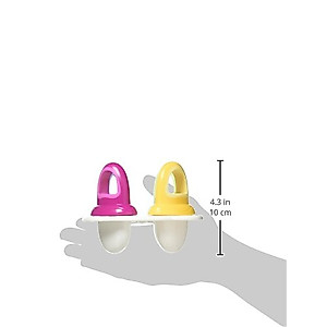 Nuby Garden Fresh Fruitsicle Frozen Pop Tray,Multicolored 1set 4 handle