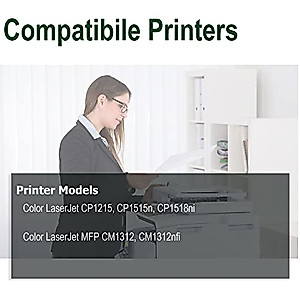 125A Black Toner Cartridge Replacement for HP 125A CB540A for Color Laserjet CM1312 MFP Series, Color Laserjet CP1215, CP1515, CP1518 Series Printer Ink (1 Pack)