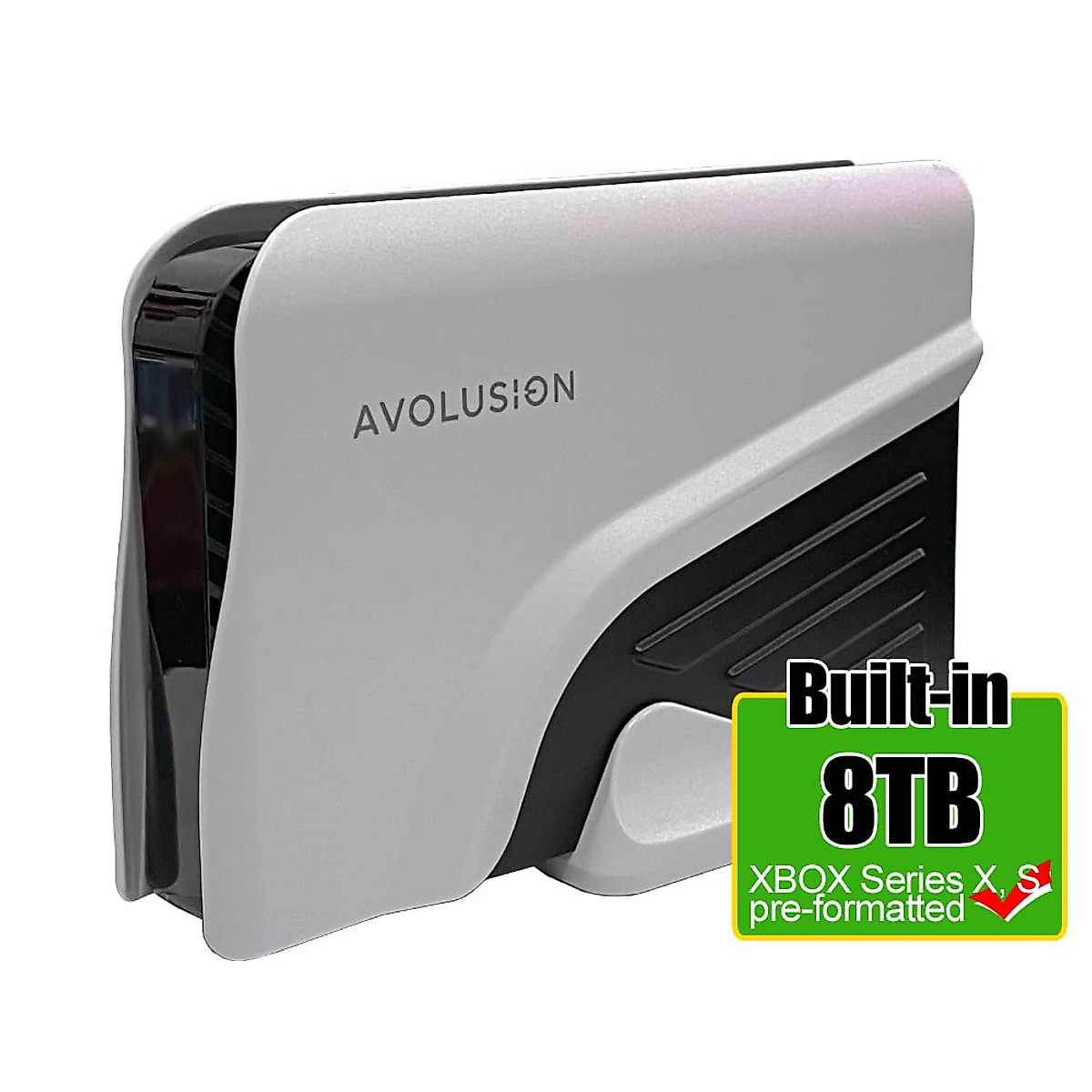 Avolusion PRO-Z Series 8TB USB 3.0 External Gaming Hard Drive for Xbox Series X | S (White)