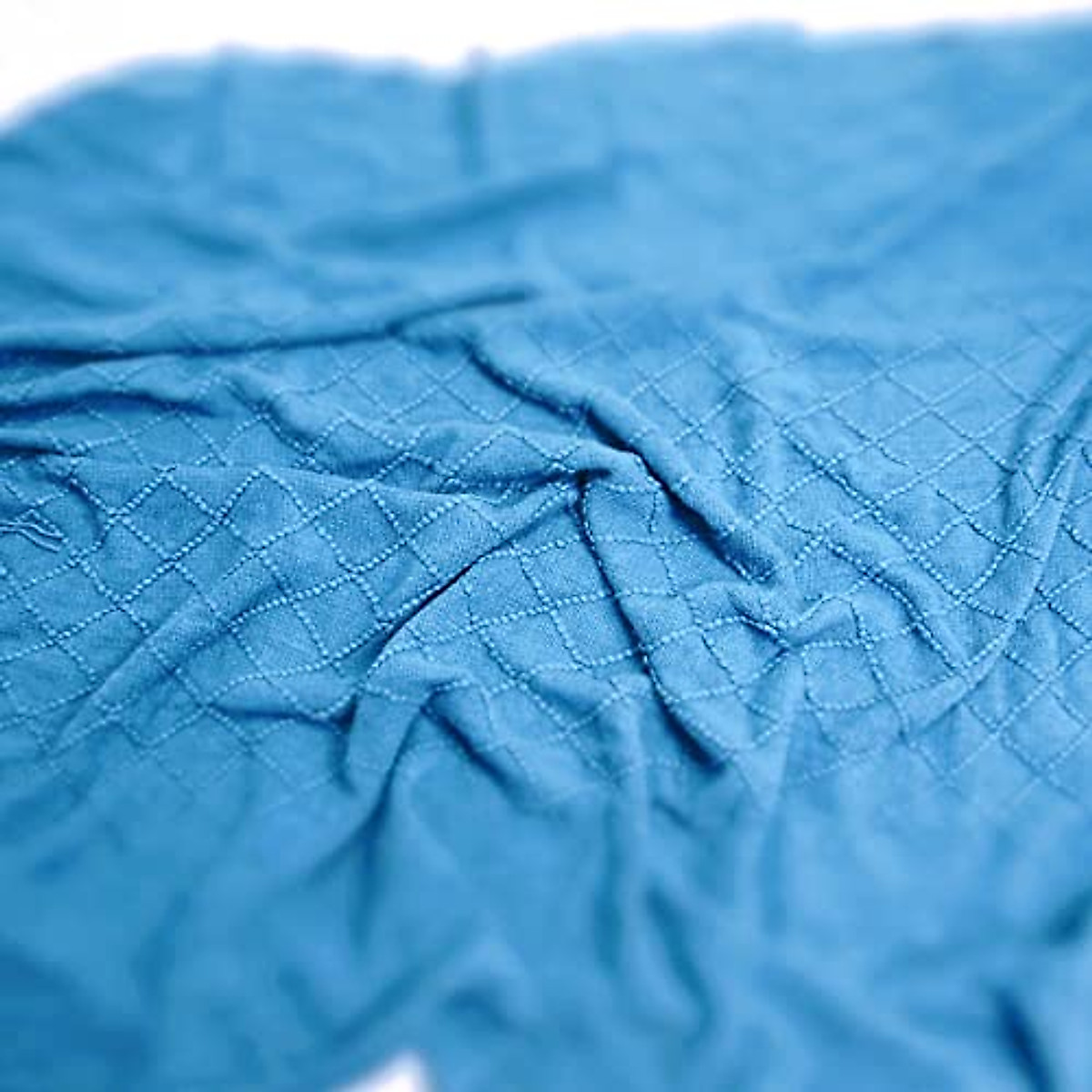 TXDYB 1 Pcs 50"x60" Blue Argyle Design Soft Warm Boho Knitted Throw Blanket with Tassels for Women, Men and Kids. Suitable for Travel Camping Office Hotel,Decoration for Bed, Sofa and Room