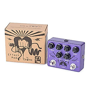 Caline Pedals Reverb Delay Effects Pedal Repeat Preamp Acoustic Electric Guitar Pedal True Bypass Metal Purple CP-80