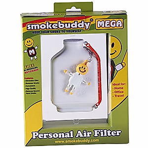 Smoke Buddy Mega Personal Air Purifier Cleaner Filter Removes Odor - White