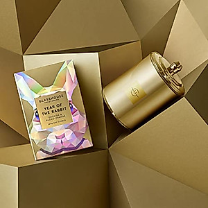 Glasshouse Fragrances Year of The Rabbit Candle, Triple Scented Natural Soy Wax Blend, 2 Wicks & Glass Jar, 65 Hour Burn Time, Orchids & Blood Orange, 13.4 Oz (380g)