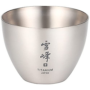 Snow Peak Sake Cup - Titanium Double Wall Cup - Ideal For Hot and Cold Sake - 1.85 fl oz
