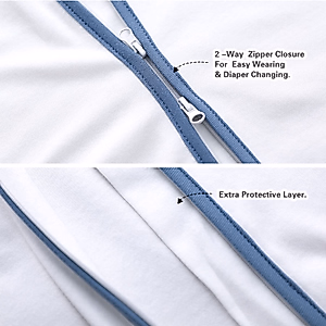 bonbonPomme Baby Sleep Sack 2 Pack -Baby Toddler Sleep Sack Sleeveless Cotton 2-Way Zipper Baby Wearable Blanket Sleeping Bag White Fox 12-18 Months