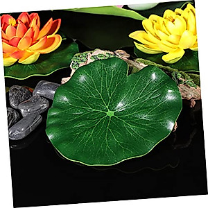 SAFIGLE Floating Lily Pads 60 Pcs Simulated Lotus Leaf Artificiales para Leaf Decor Green Decor Lily Pads for Ponds Lilly Pads Lily Pads Ornaments Floating Pond Decor Simulation Leaf Pool