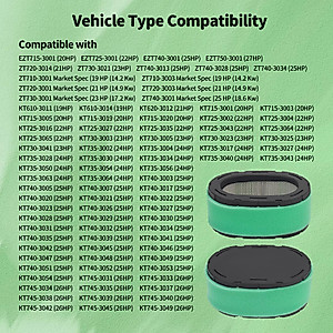 MOTOYUN Air Filter 16-083-04-S 16-083-05-S Compatible With EZT715 EZT725 EZT740 EZT750 ZT710 ZT720 ZT730 ZT740 KT610 KT620 KT715 KT725 KT730 KT735 KT740 KT745 (2 PCS)