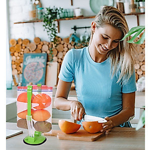 Staont Adjustable Baggy Rack, No-hands Food Storage Holders For Food Prep Bag, plastic Freezer Bag, Clip-Ideal Kitchen Gadget (Green, 2pcs)