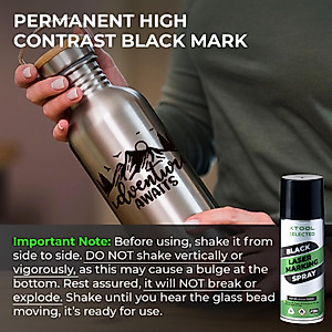 xTool Black Laser Marking Spray, 8.5 oz High Contrast Permanent Black Markings for CO2, Fiber, and Diode Laser Engravers