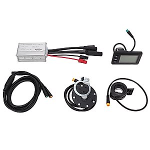 VGEBY Electric Bike Conversion Kit, Electric Bike Motor Controller 15A Common Speed Controller 36V 48V with GD01 Panel 1 to 2 Cable Fully Waterproof Kit