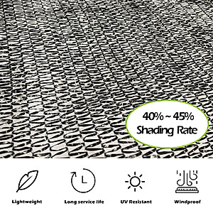 POYEE 40% 6.5ftx6.5ft Shade Cloth Garden Mesh Sun Shade Netting Sunblock Fabric with Grommets for Plants Heat Protection Patio Outdoor Greenhouse Pergola Vegetable Chicken Coop