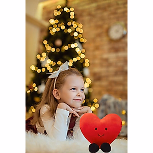 Red Heart Stuffed Toys are Suitable for Friends/Children/Girls/Birthday Gifts, Valentine's Day Gifts, Suitable for Living Room/Bed/Restaurant/Sofa/car (7 inches)