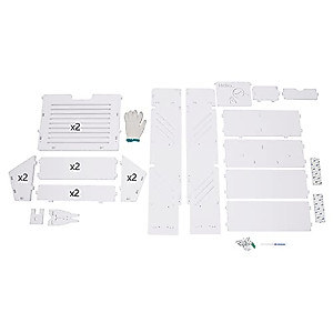 KIOPOWQ Shoe Rack, 2 Tier Shoe Tipping Cabinet Shoe Cabinet for Entryway Portable Shoe Rack Storage Organizer with Top Storage, Drawer for Closet, Entryway, Bathroom, White