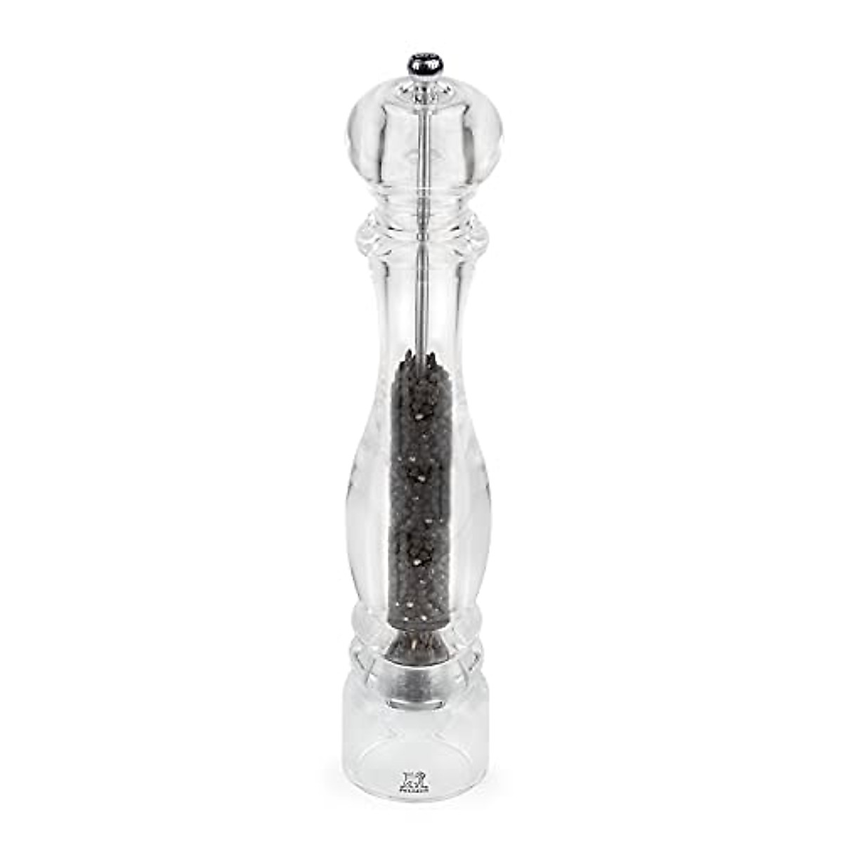 Peugeot - Nancy Manual Pepper Mill - Transparent Adjustable Grinder - Acrylic, Clear, 15 inches