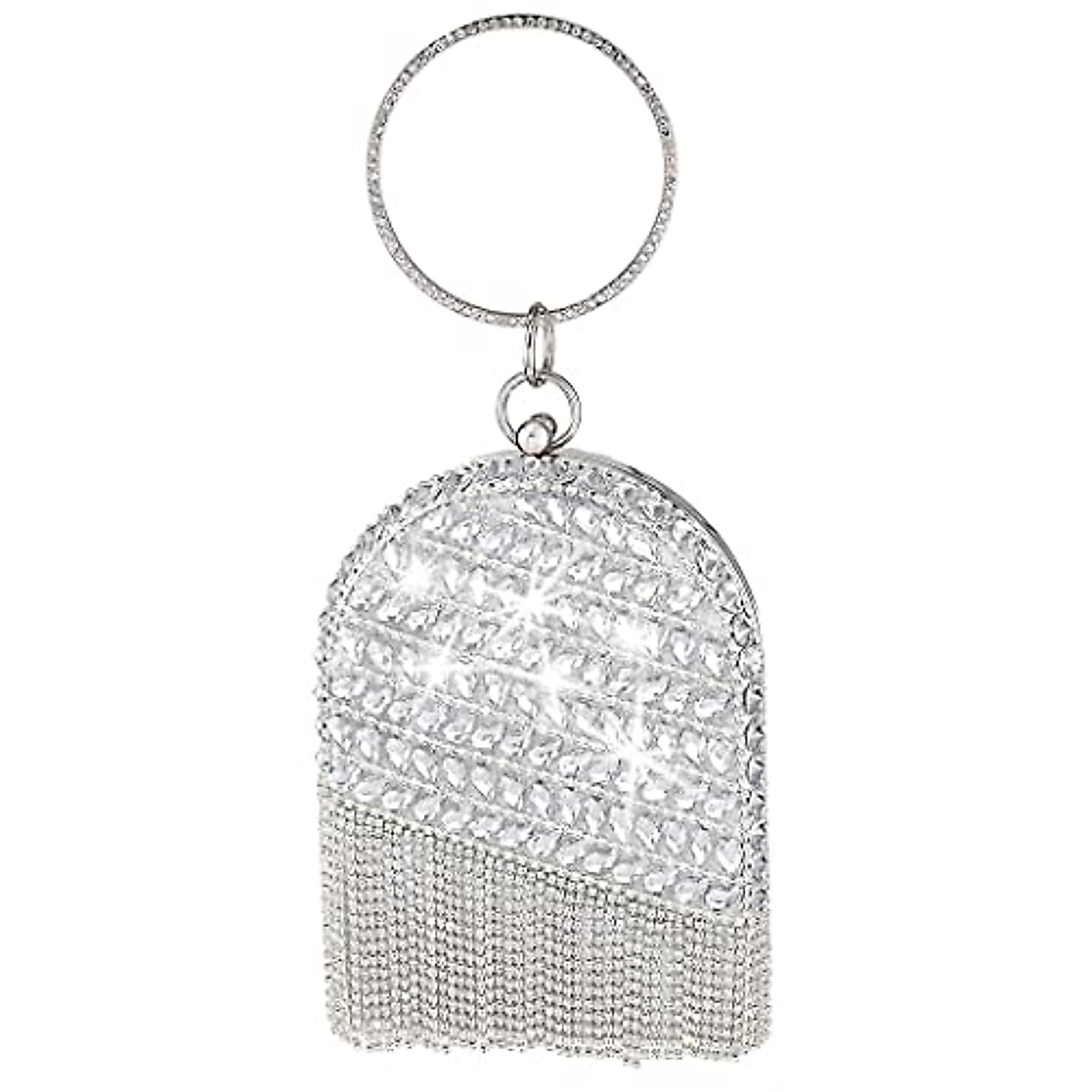 Yokawe Women's Crystals Evening Bag Sparkling Rhinestone Clutch Purses Tassel Crossbody Bags Wedding Party Prom Cocktail Handbags