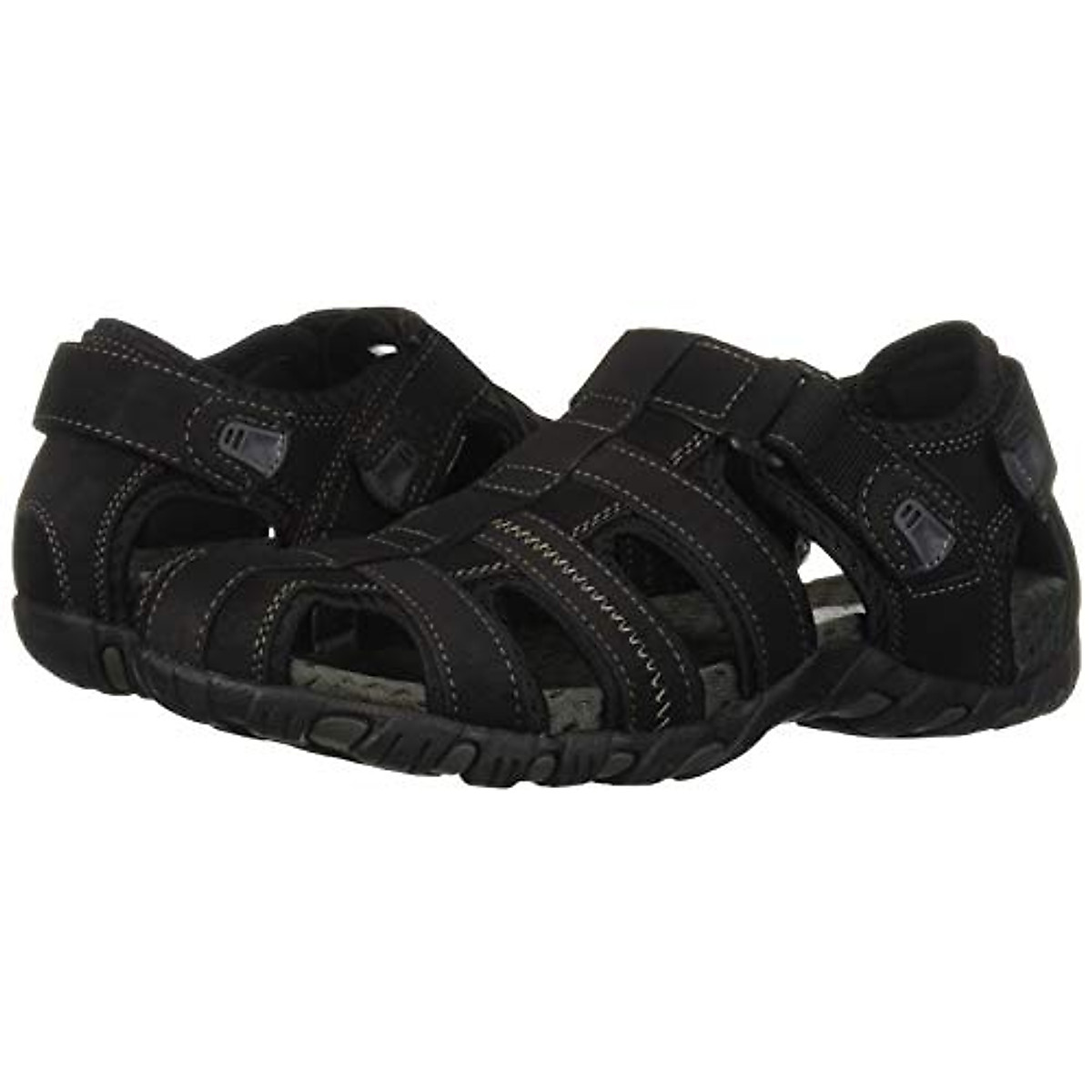 Nunn Bush Men's Rio Bravo Fisherman Closed Toe Outdoor Sandal, Black, 11 Wide