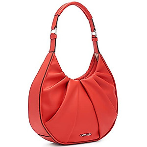 Calvin Klein Myla Novelty Hobo Shoulder Bag, Crimson