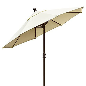 EliteShade USA 10-Year-Non-Fading Sunumbrella 9Ft Market Umbrella Patio Umbrella Outdoor Table Umbrella with Ventilation, Natural