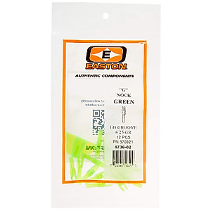 Easton G Nock Large Groove Fl Grn 12pk