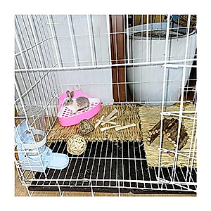 Rabbit Triangle Potty Trainer Corner Small Animal Toilet Litter Box Pet Bedding Pee Pan Tray Toilet for Hamster Chinchilla Guinea Pig Bunny Ferret(Pink)