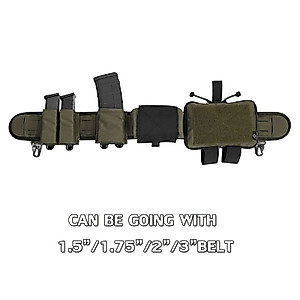 PETAC GEAR Tactical Medical Pouch Compact Admin Belt Pouch EMT First Aid Pouch IFAK Utility Pouch Trauma Kit Organizer Tourniquet Holder (RG)