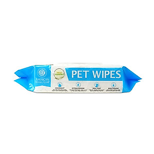 American Kennel Club AKC Dog Wipes for Cleansing & Deodorizing Great for Face, Ears, Paws, Body, & Butt - Fresh Scented - 100pk