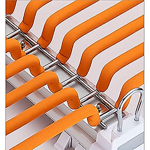 KDDFN Pull-Out Trousers Rack Drawer,Pants Hangers,Multi Functional Pants Rack,Space Saving,Easy Installation,Non-Slip,Can Store 18 Pairs of Pants (Black)