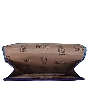 Anna by Anuschka Women's Hand-Painted Genuine Leather 4-In-1 Organizer Crossbody/Belt Bag/Clutch/Writlest - Elephant Family