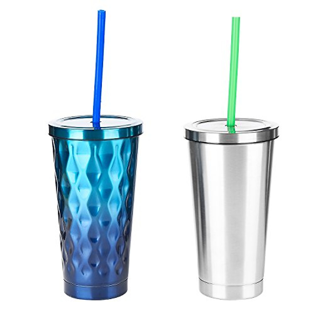 ALINK Reusable Silicone Straws, 10.5” Long Skinny Tumbler Replacement Straws for 20 oz 30 oz Yeti/Rtic/Tervis/Ninja/Ozark Trail/Aladdin/Mason Jar, Set of 6 with Cleaning Brush