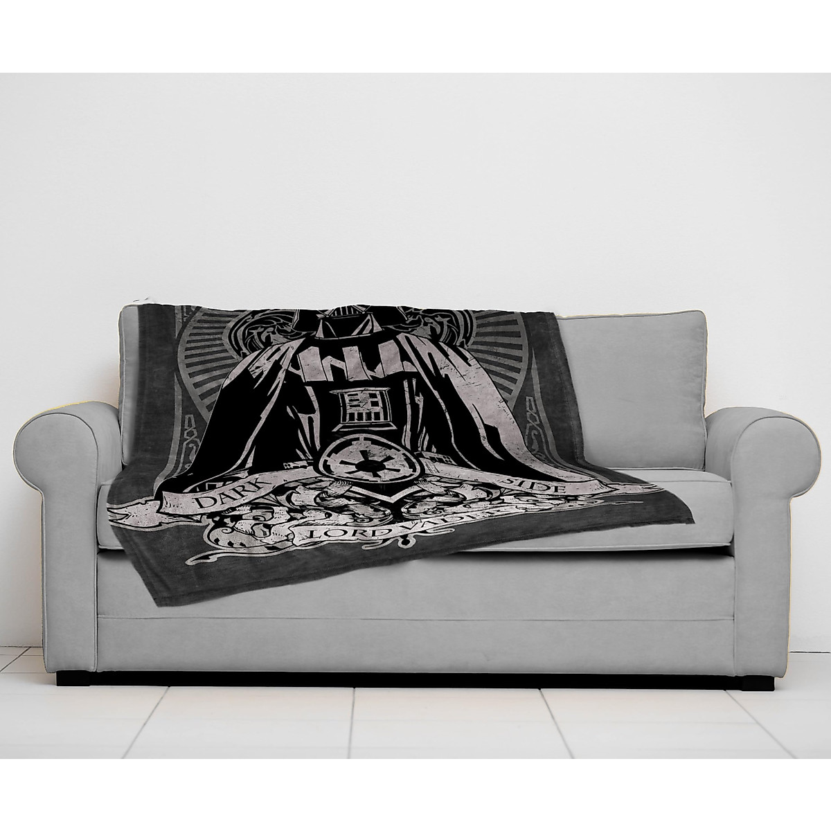 Star Wars Gothic Darth Vader Plush Throw Blanket - Measures 50 x 70 Inches, Super Soft Lightweight Fleece Bedding