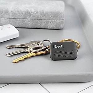 Nutale Key Finder Mini, Bluetooth Tracker Item Locator with Key Chain for Keys Pet Wallets or Backpacks and Tablets Batteries Include (Black, 6 Pack)