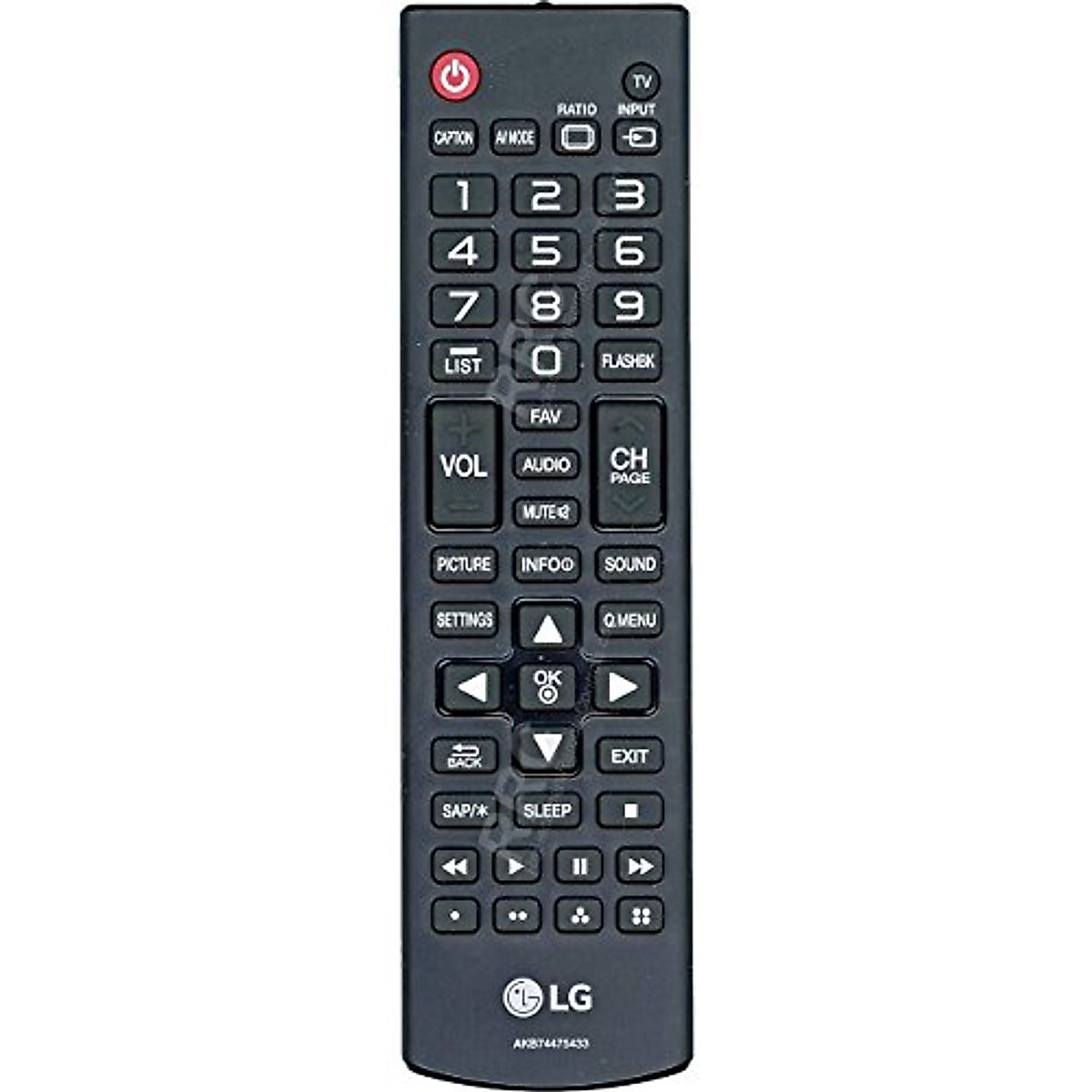 LG Electronics AKB74475433 TV Remote Control for 42LX330C, 42LX530S, 43LX310C, 49LX310C, 49LX341C, 49LX540S, 55LX341C, 55LX540S, 60LX341C, 60LX540S, 65LX341C, 65LX540S