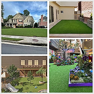 turfloid Deluxe Artificial Grass Rug 3 ft x 5 ft, 1.6" Fake Grass Turf Mat for Indoor Outdoor Pet Dog Balcony Patio Garden Yard Lawn Landscape