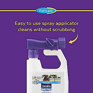 Farnam Vetrolin Body Wash Ultra-Hydrating Shampoo for Horses and Dogs 32 Ounces