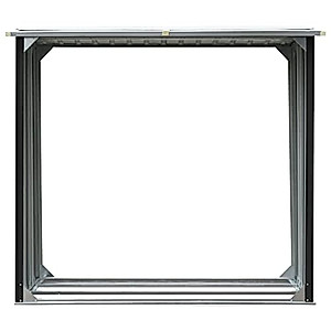 vidaXL Garden Log Storage Shed Heavy Duty Outdoor Backyard Timber Storage Cabin Firewood House Galvanized Steel 67.7" Gray