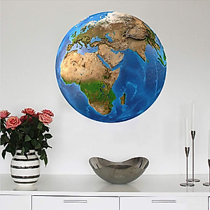 Guansen New Luminous Blue Earth Cartoon DIY 3D Wall Stickers for Kids Rooms Wall Sticker Home Decor Living Room Glow in The Dark Stars