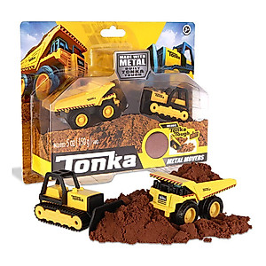 Tonka - Metal Movers Combo Pack - Mighty Dump Truck & Bulldozer, Brown