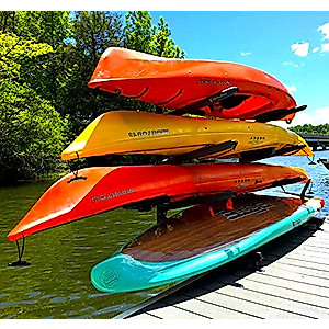 StoreYourBoard Kayak Dock Storage Rack, Outdoor Over The Water Mount, Holds 400 lbs, Heavy-Duty Metal Stand