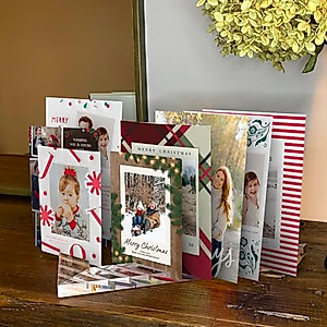 Christmas Card Display and Organizer for Table Shelf Desk Mantel | Holds up to 30 Cards | Holder for Greeting Cards Birthday Cards Photos Postcards & More! | Crystal Clear Solid Acrylic | A Unique