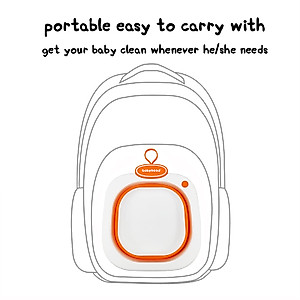 Babyhood Multi-Purpose Collapsible Wash Basin for Kids and Babies, Lightweight Portable Folding Basin for Washing Baby Bottles and Breast Pump Parts and Home Kitchen Outdoor Camping Use (Orange)