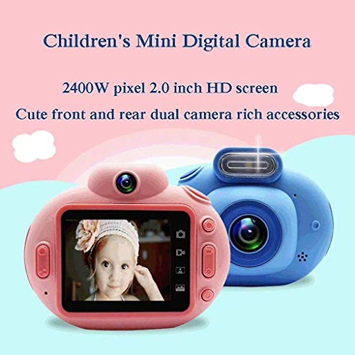 LKYBOA Children's Digital Camera - Baby Can Take Pictures Photography Male and Female Birthday Gift (Color : A)